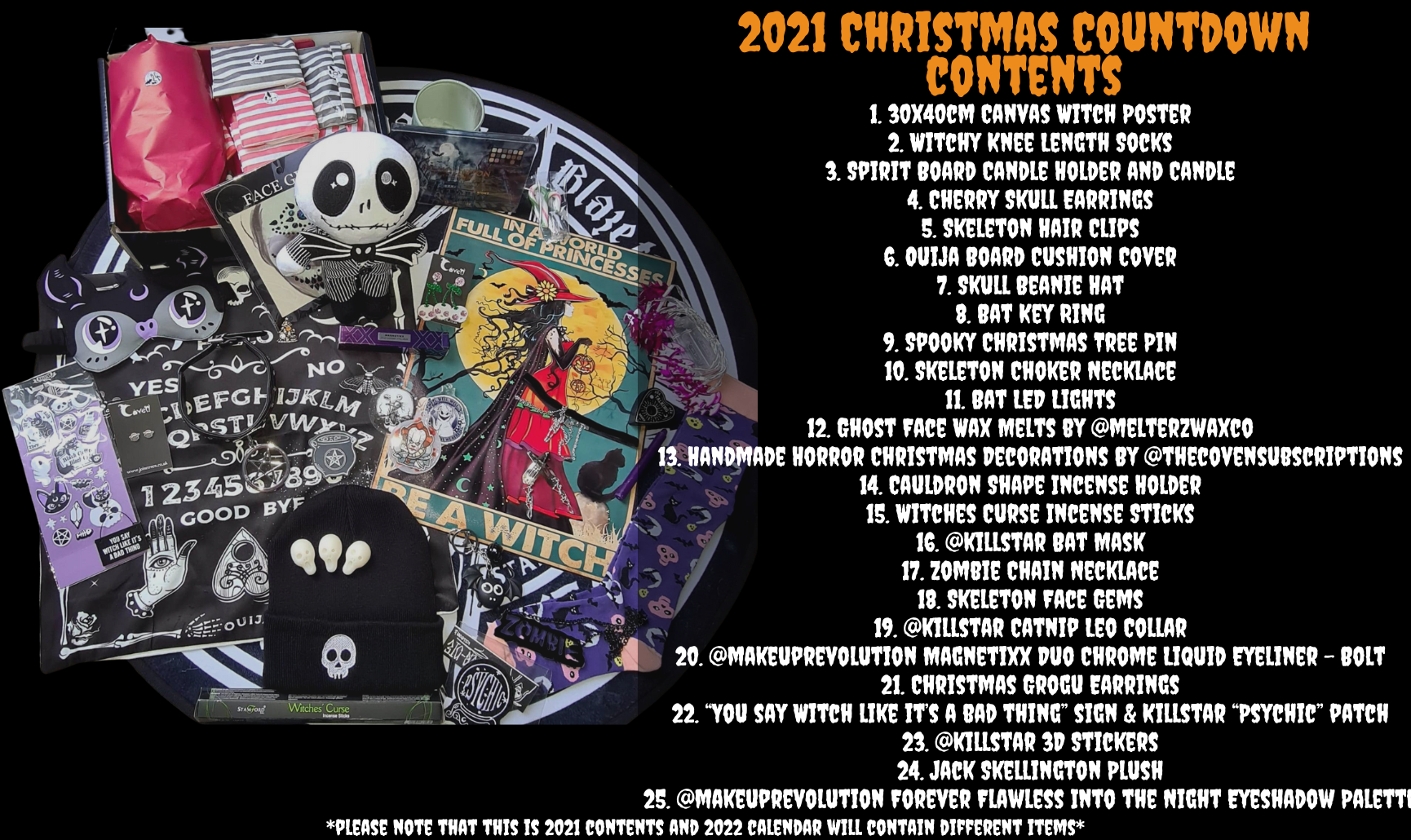 2022 Christmas Countdown Calendar - Coven - Spooktacular Subscription Boxes