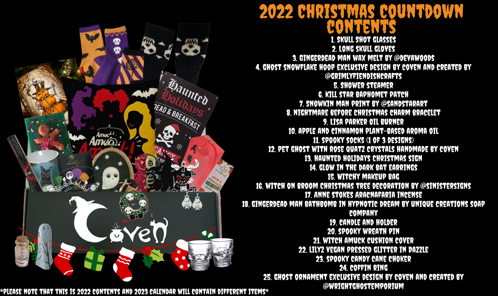 2023 Christmas Countdown Calendar - Coven - Spooktacular Subscription Boxes